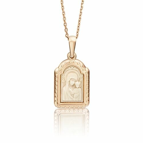 Иконка PLATINA, красное золото, 585 проба, бивень мамонта