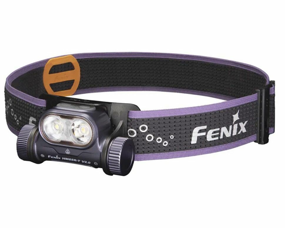 Налобный фонарь Fenix HM65R-T V2.0 Dark Purple, 18650, 170 метров, 1600 люмен (Комплект)