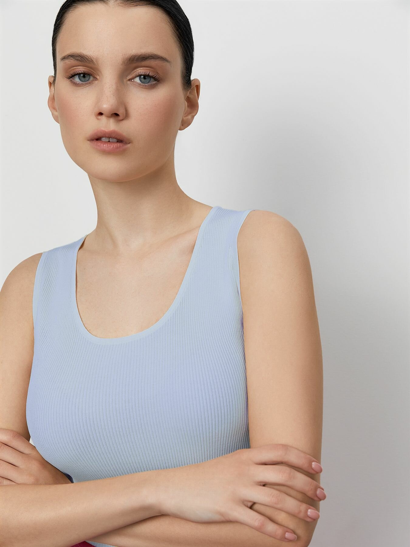 Топ JUST CLOTHES Весна-лето 2025, размер 50, сиреневый — фото 1