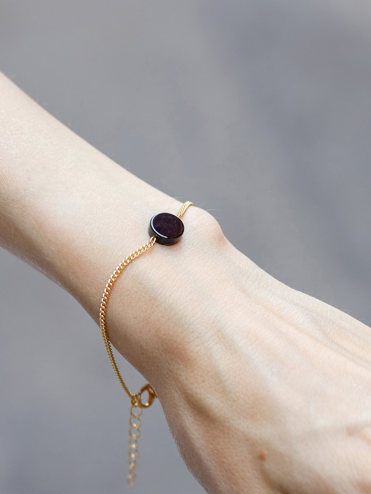 Браслет-цепочка, агат