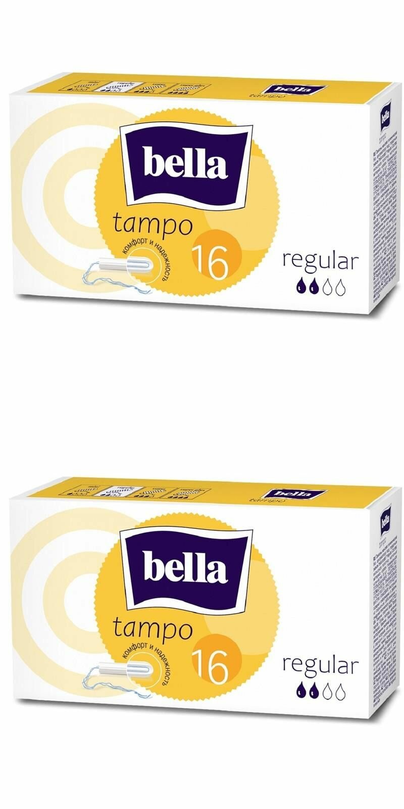 BELLA Тампоны Premium Comfort Regular, 16 шт, 2 уп.
