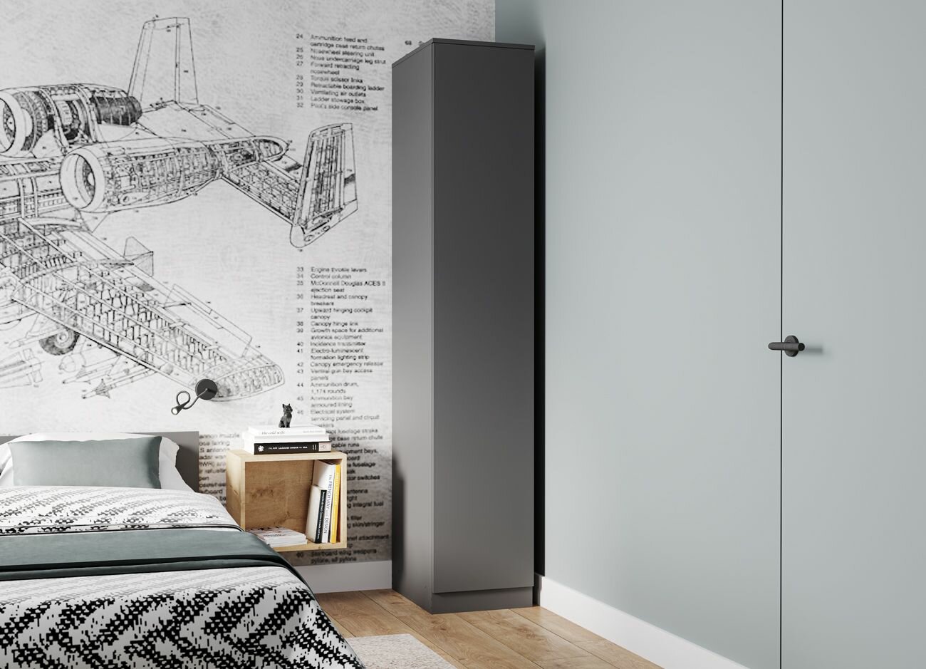 Мори Шкаф 400.1 Графит