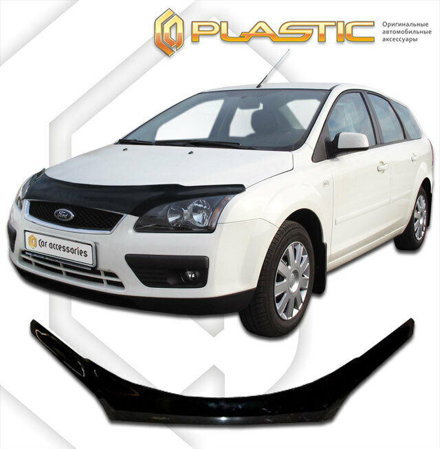 Дефлектор капота Ford Focus 2 универсал 2005-2008 Classic черный exclusive