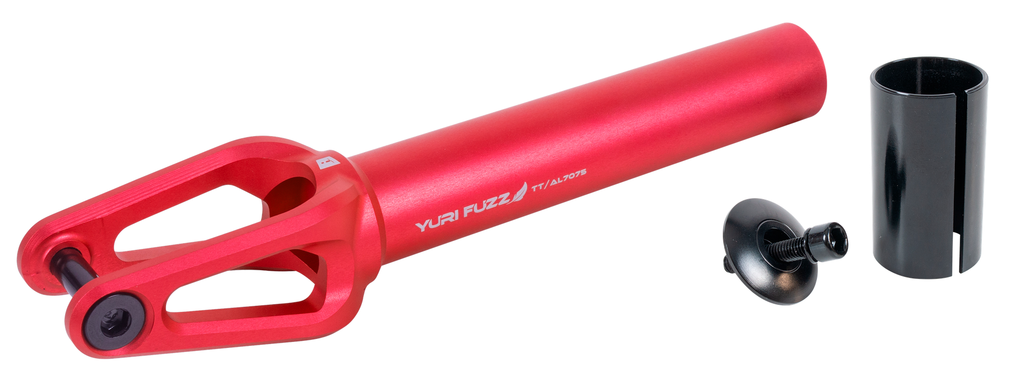 Вилка для X-Treme самоката, Yuri Fuzz, AL 7075 (SCS/HIC 24x110мм колеса) красная