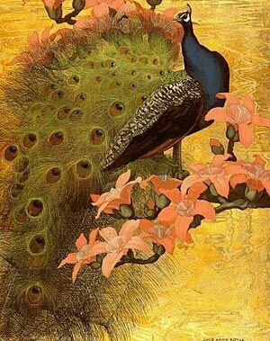 Схема для вышивания "Blue Peacock - Jessie Arms Botke" / Scarlet Quince, BOT003