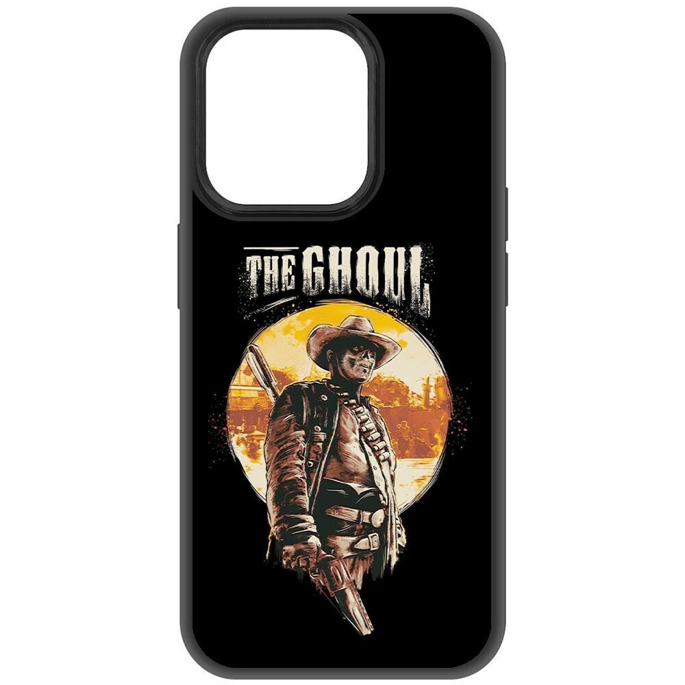 Чехол-накладка Krutoff Soft Case Фоллаут (Fallout) - Гуль для iPhone 15 Pro черный