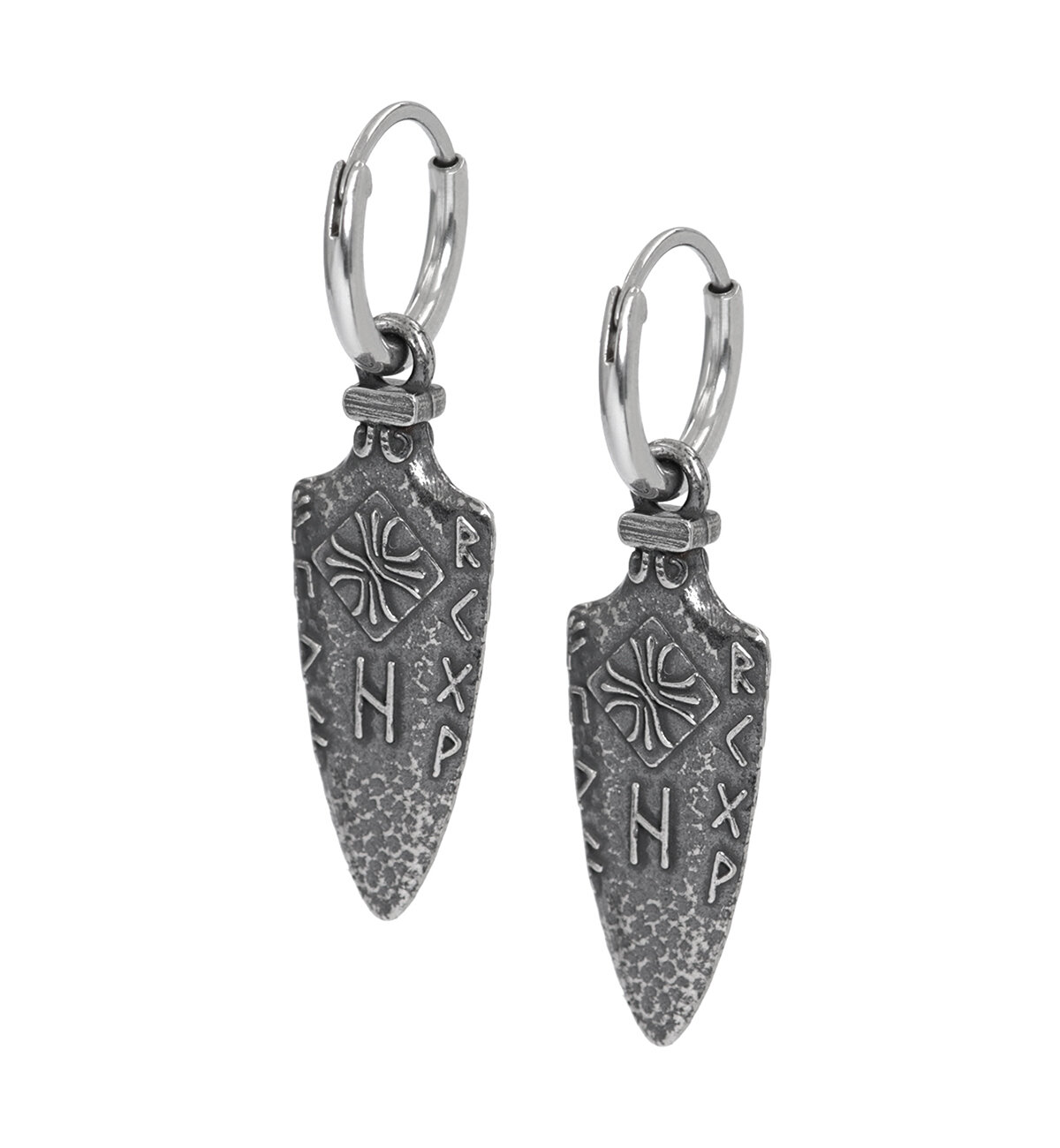 Серьги конго, с подвесками SILVARIE