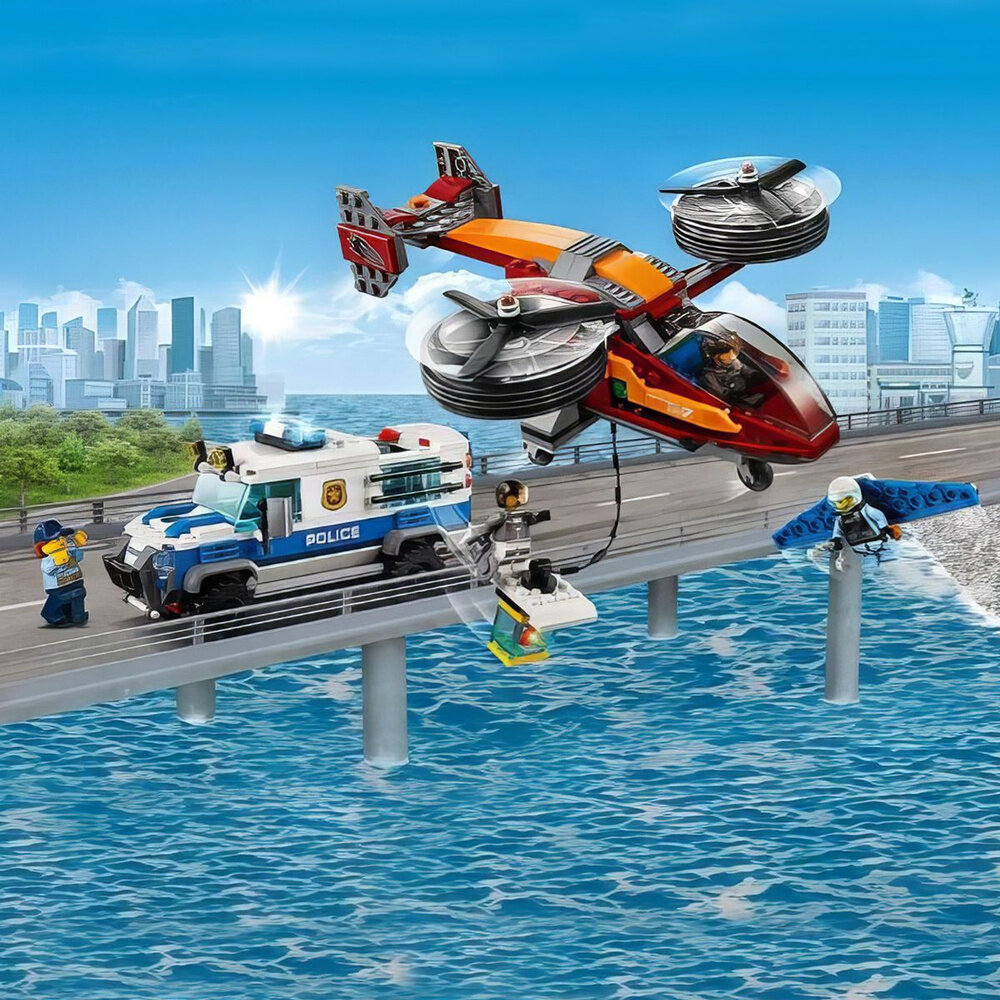 Конструктор Lari (Bela) Cities 11209 Воздушная полиция: кража бриллиантов, 424 деталей / Сити детский