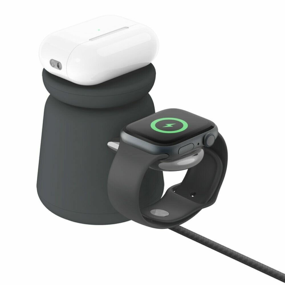 Беспроводное зарядное устройство Belkin BoostCharge Pro 2-in-1 Wireless Charging Dock with MagSafe 15W Black