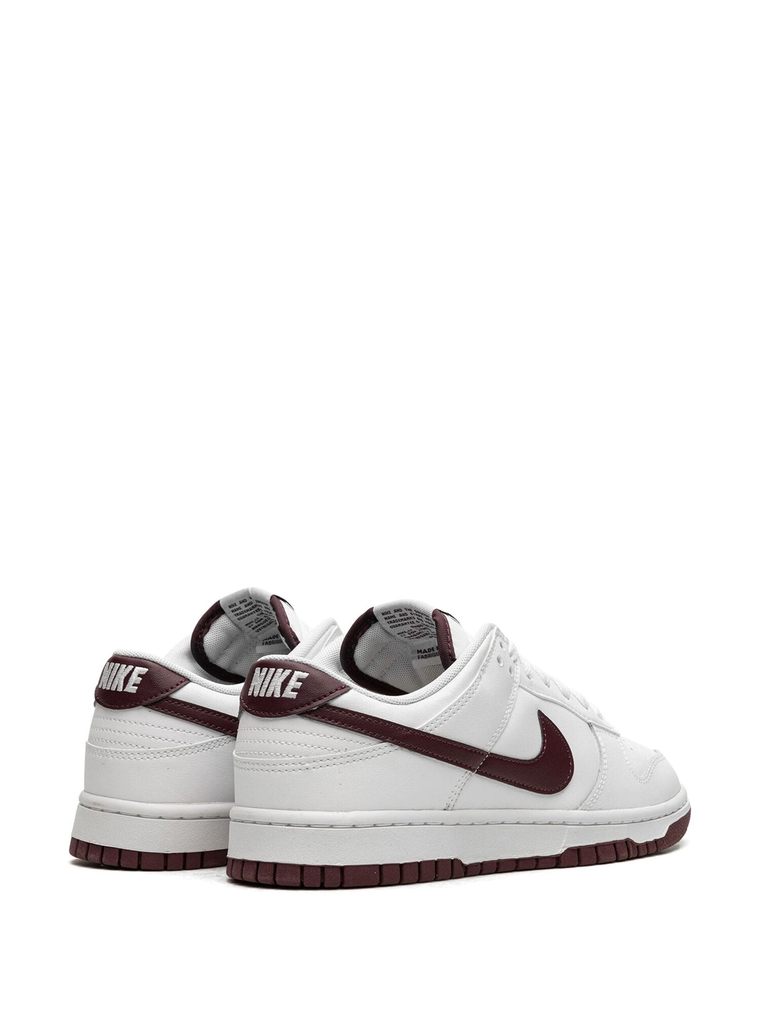 Кроссовки NIKE Dunk Low Retro 'White/Night Maroon', размер 14 US, бежевый/белый — фото 1