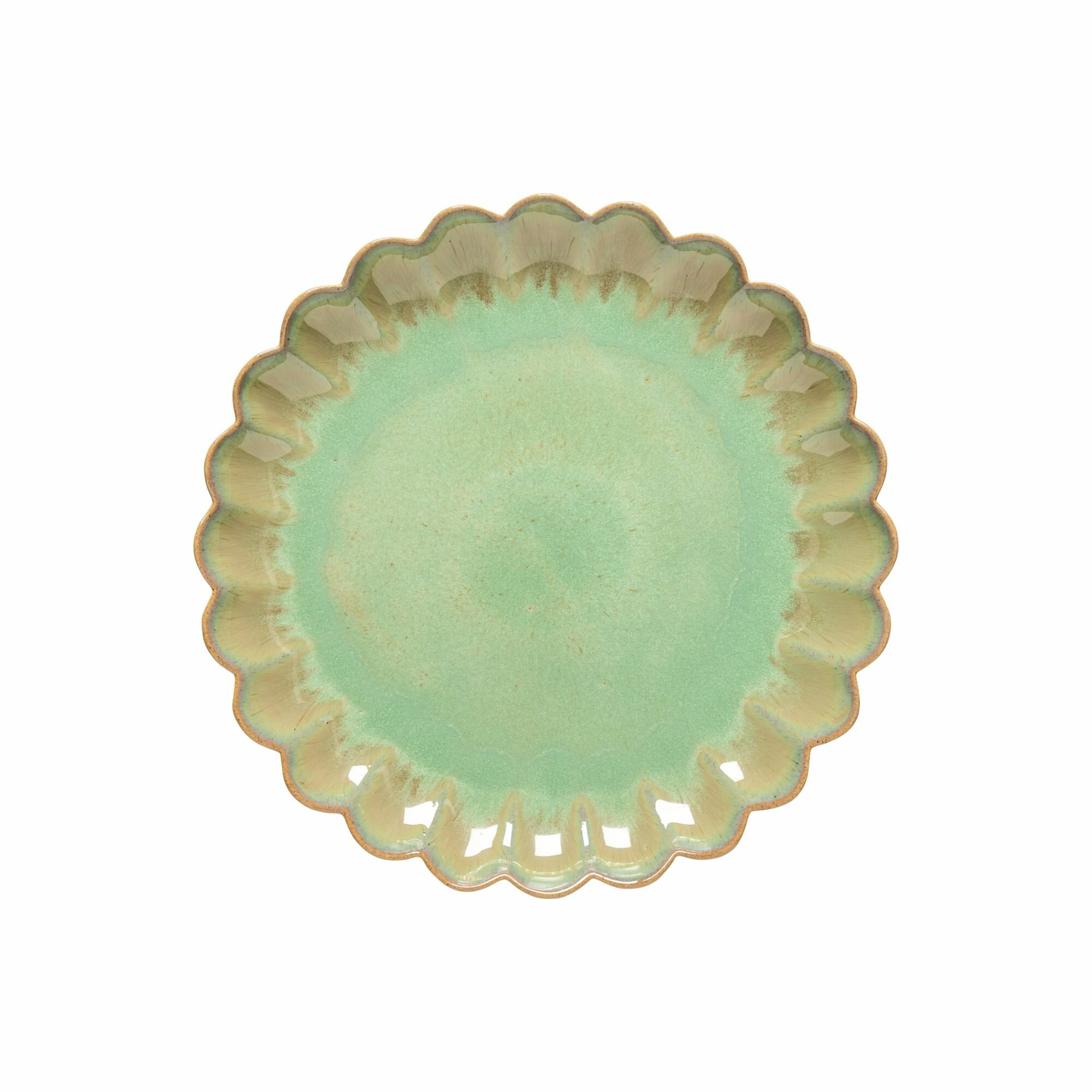 Тарелка для подачи блюд и сервировки стола обеденная керамическая COSTA NOVA Marrakesh Dinner plate, 27,6 см, зеленая