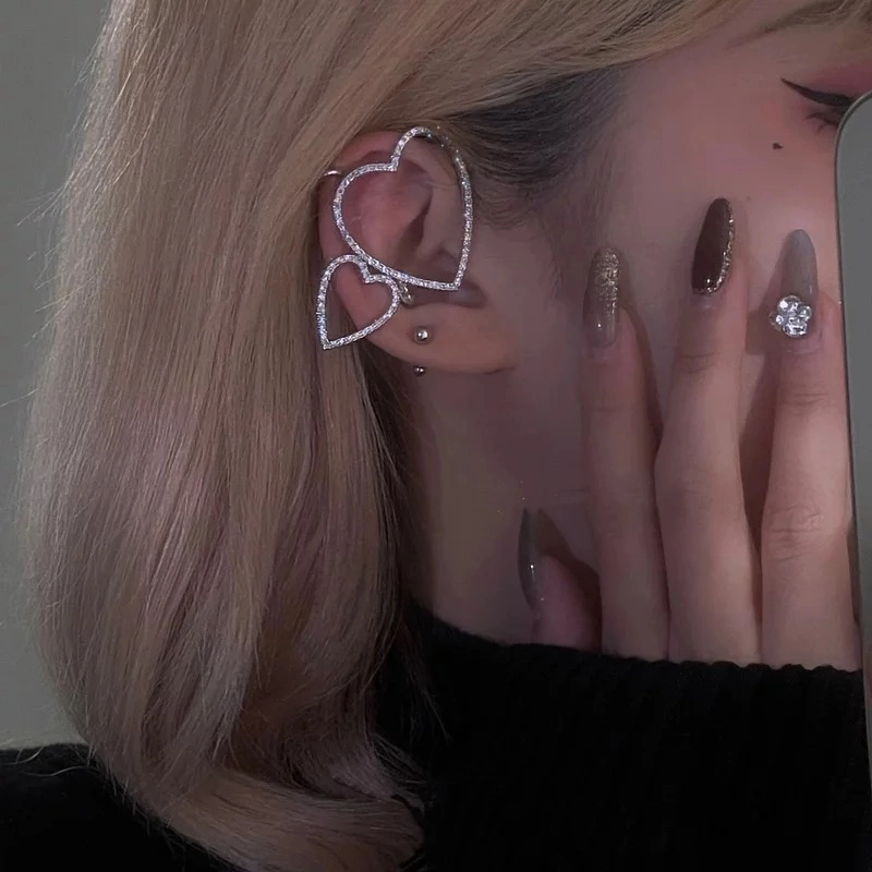 Моносерьга кафф, циркон