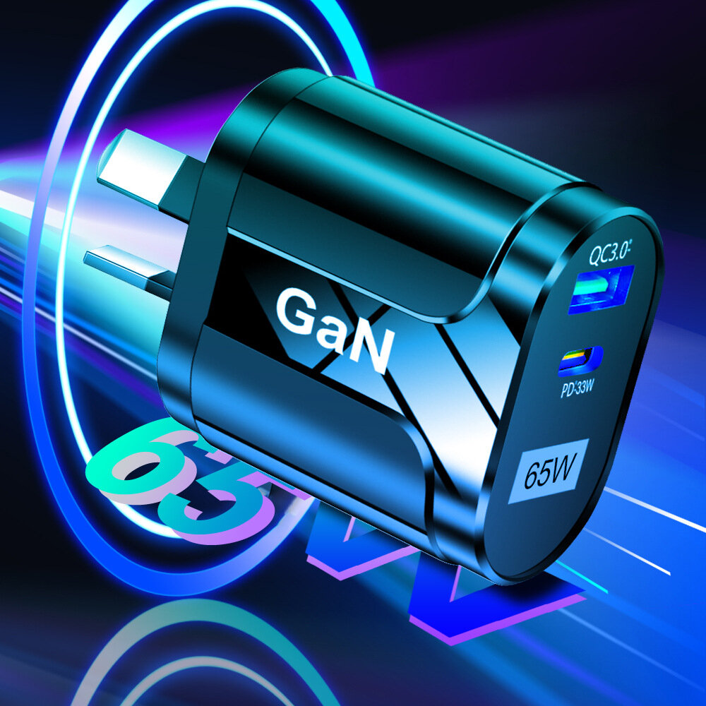 Зарядное устройство HCJTWIN 65W-GaN385, 33Вт, для быстрой зарядки