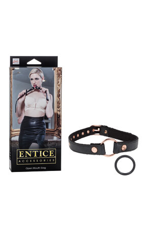 Кляп открытый с кольцом Entice Open Mouth Gag черный