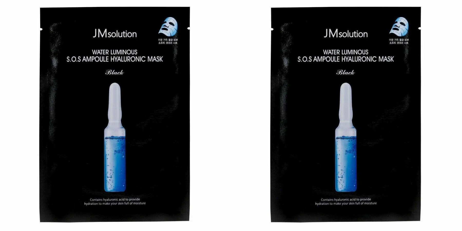 Маска тканевая JMsolution c гиалуроновой кислотой, Water Luminous, 30 мл, 2 шт