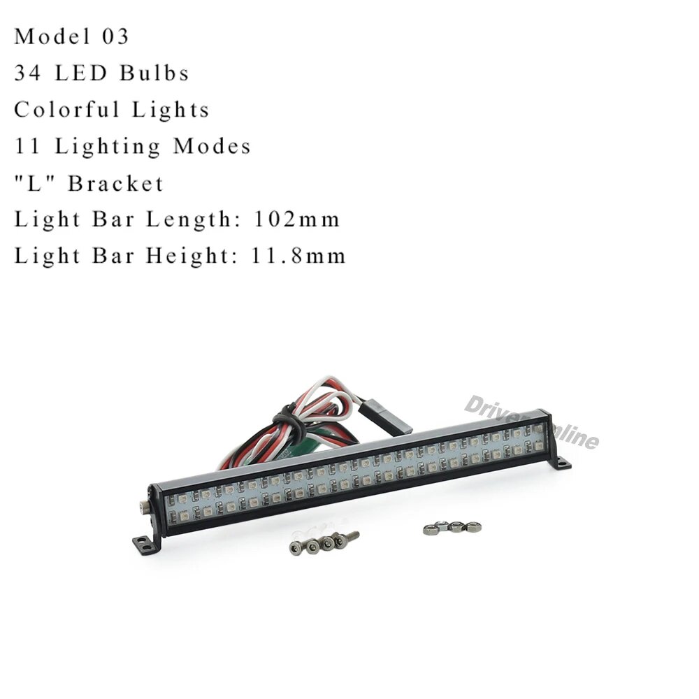 RC светодиодная фара Model 03, 34 LED, 11 режимов