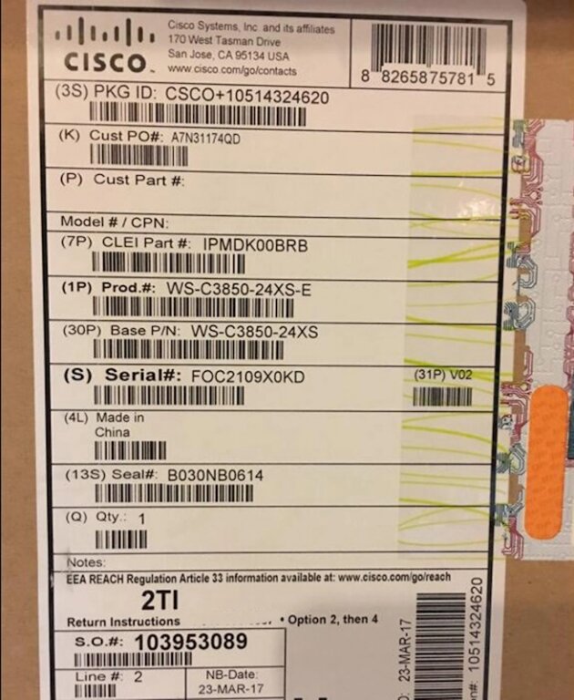 Cisco Catalyst WS-C3850-24XS-E