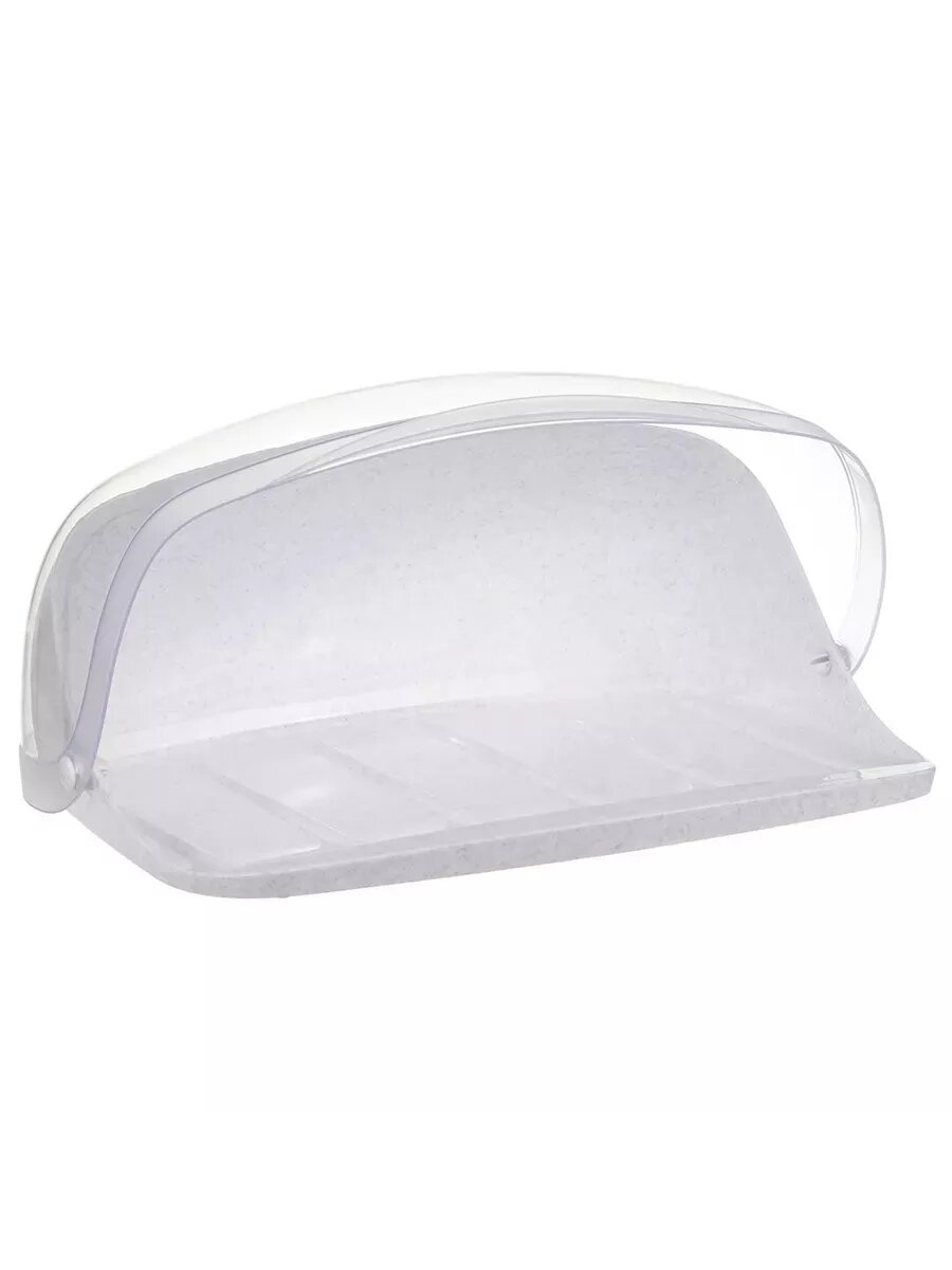 Хлебница IDEA, пластик, откидная крышка, белая, 31,5x15x25,5 см