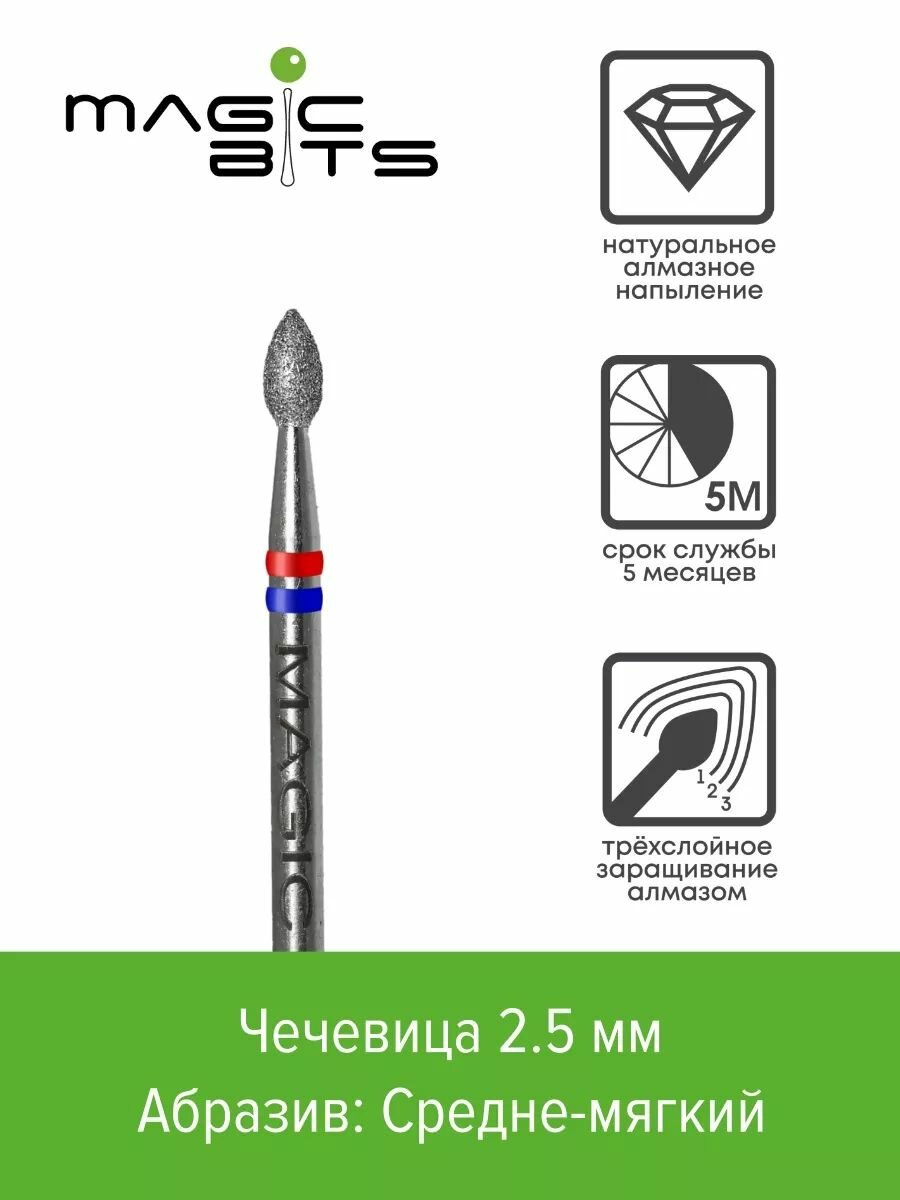Фреза алмазная чечевица 2,5 мм