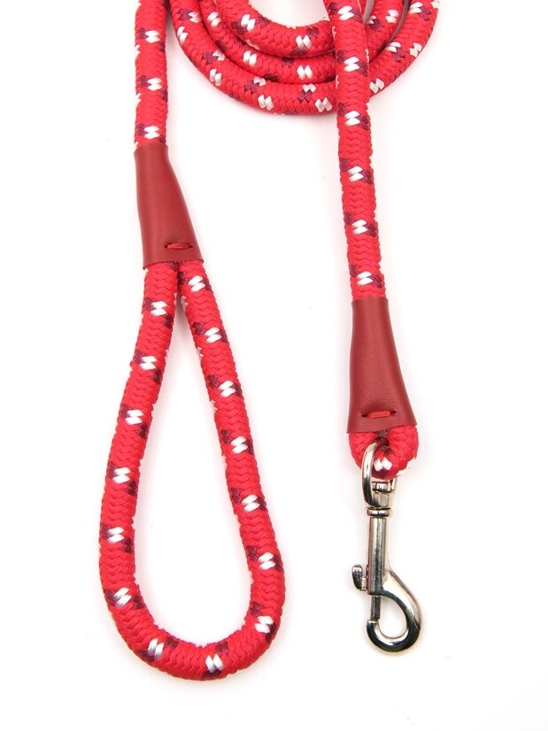 Эластичный поводок-спандер Japan Premium Pet с функцией гашения рывков собаки. Размер М. Красный