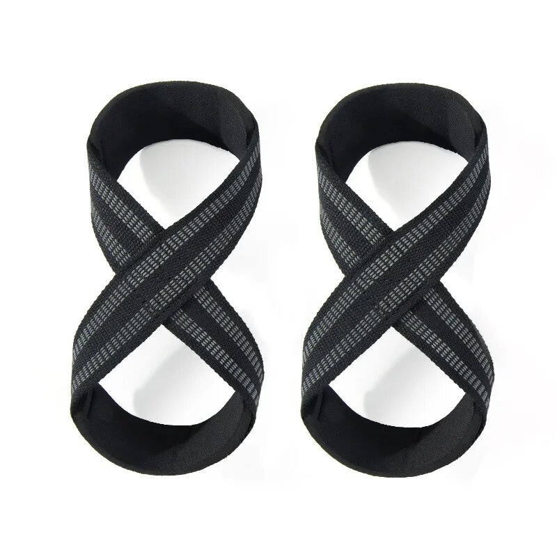 MKAS Figure 8 Weight Lifting Straps Черный, black Figure 8, M