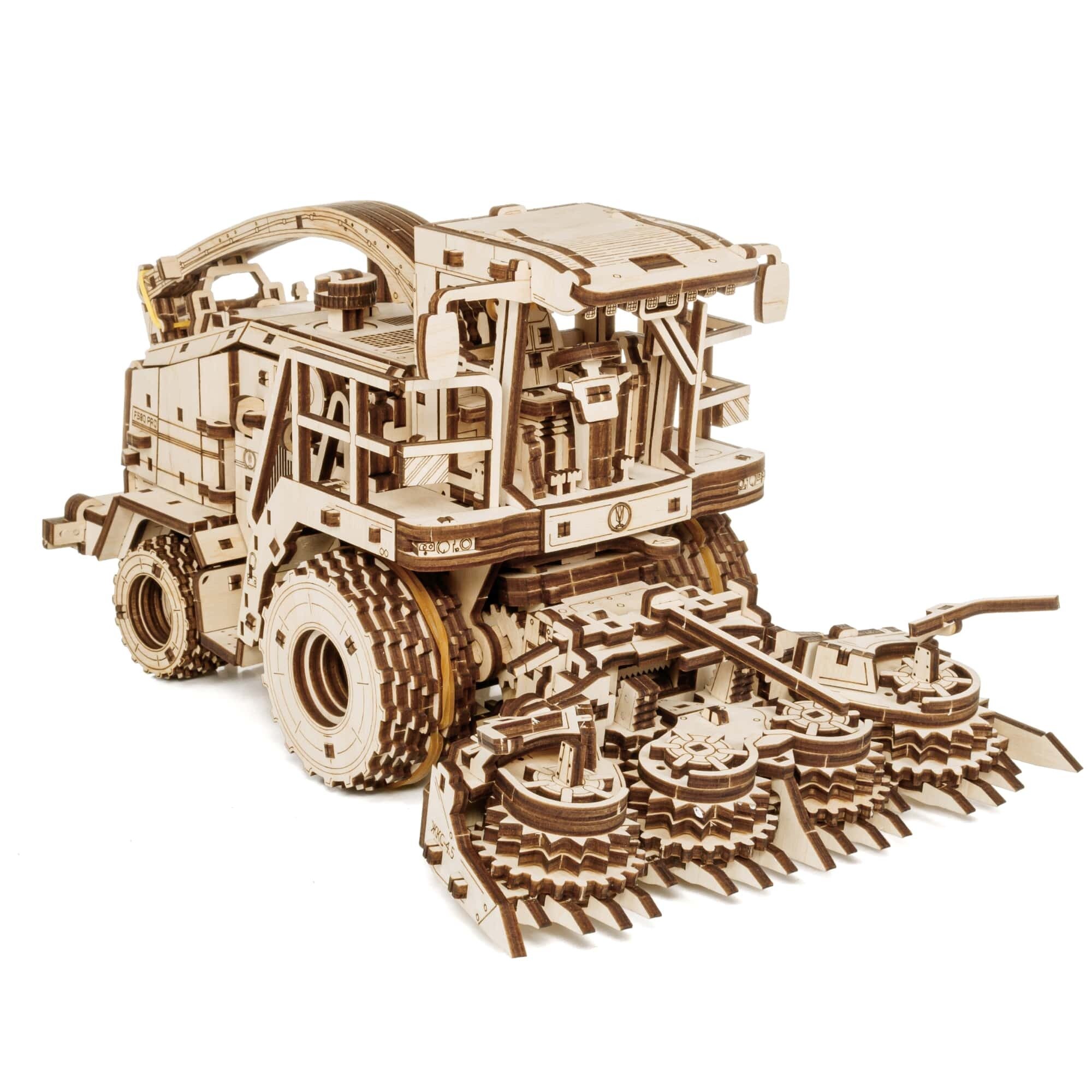 Деревянный механический конструктор Кормоуборочный комбайн FS80 PRO (EWA)