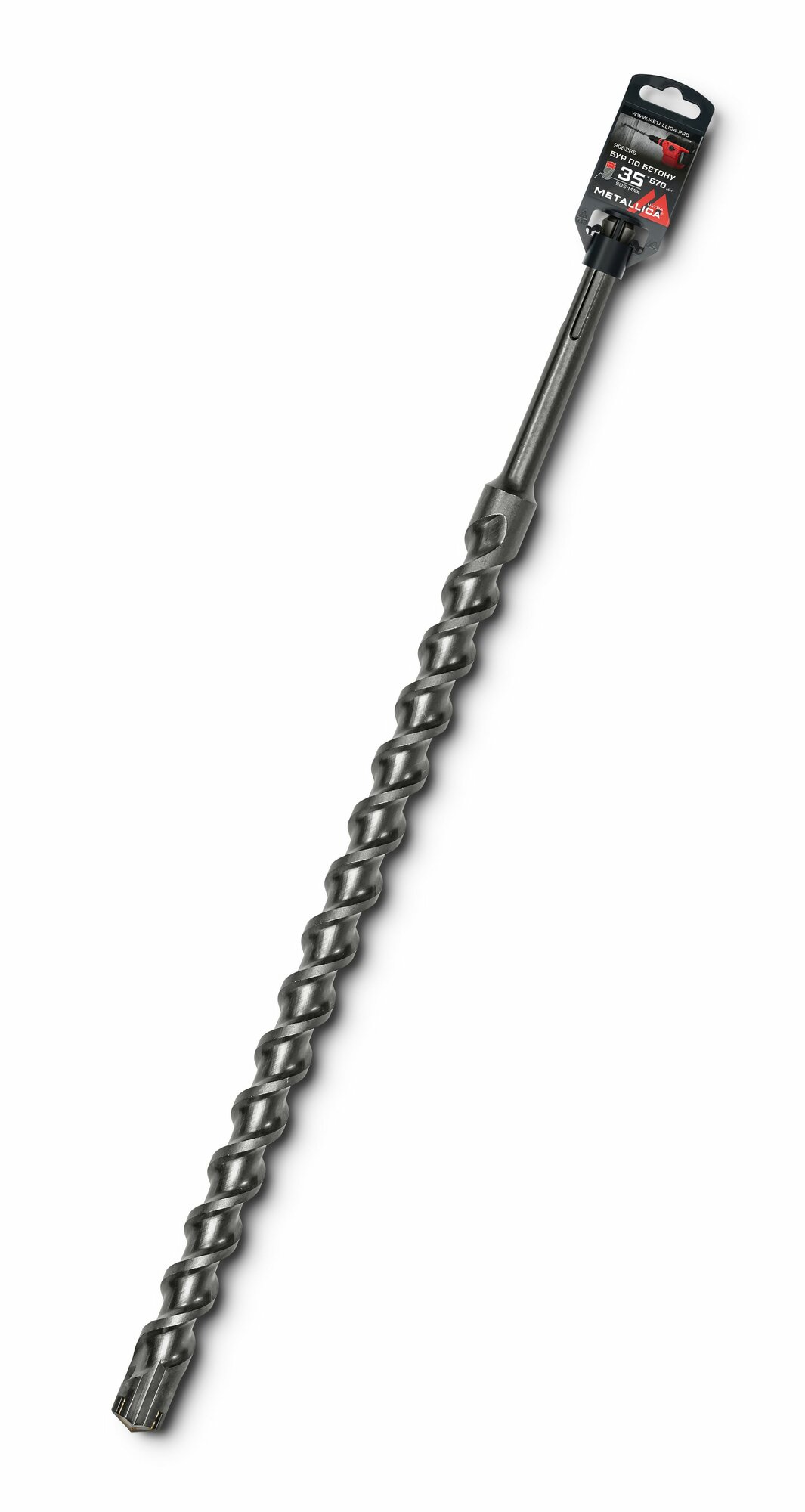 Бур по бетону SDS-max METALLICA Ultra 35 х670/530 мм, Х-напайка, 2 спирали