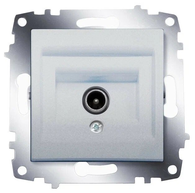Розетка простая TV (для схемы Звезда) ABB 619-011000-274 Cosmo цвет алюминий
