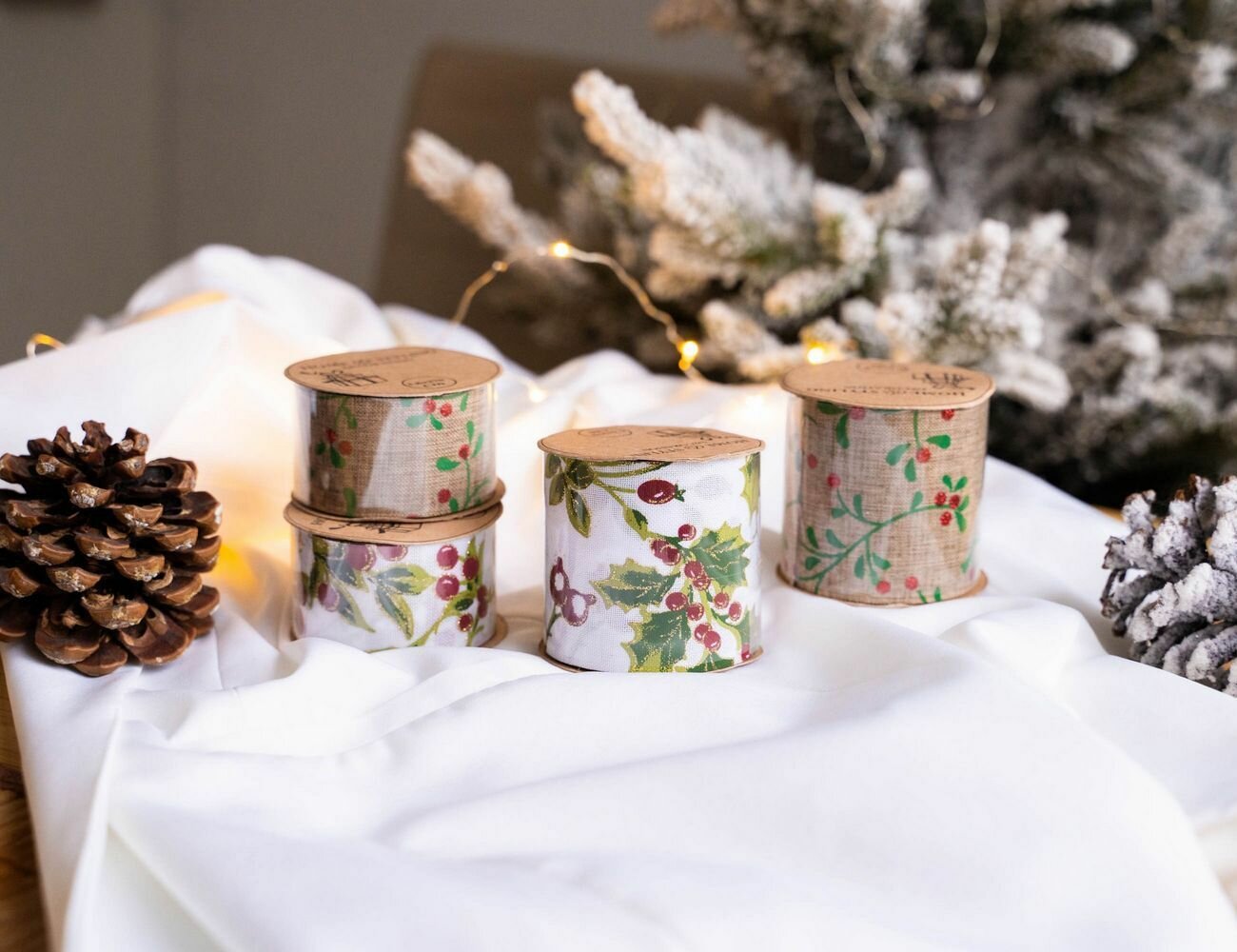 Лента для декорирования широкая, белая, 6.3х270 см, Koopman International