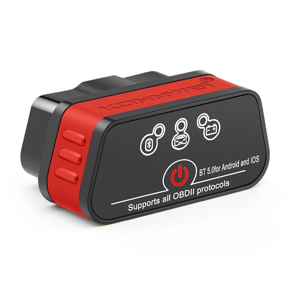 Konnwei KW901 OBD2 сканер Bluetooth 5.0, красный