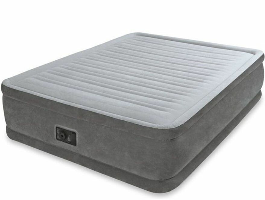 INTEX Кровать флок Квин комфорт, 152х203х56см, 220в, встроенный насос, 64418 108-010
