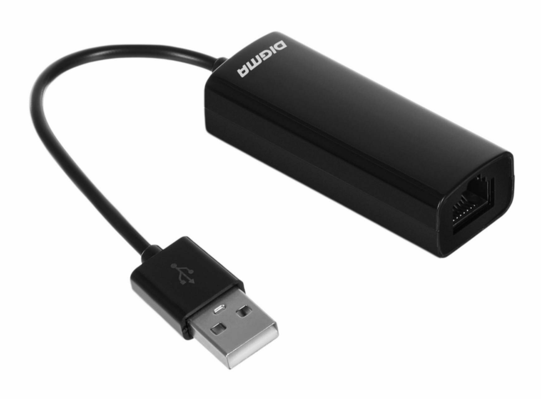 Сетевой адаптер Fast Ethernet Digma D-USB2-LAN100 USB 2.0 (упак:1шт)