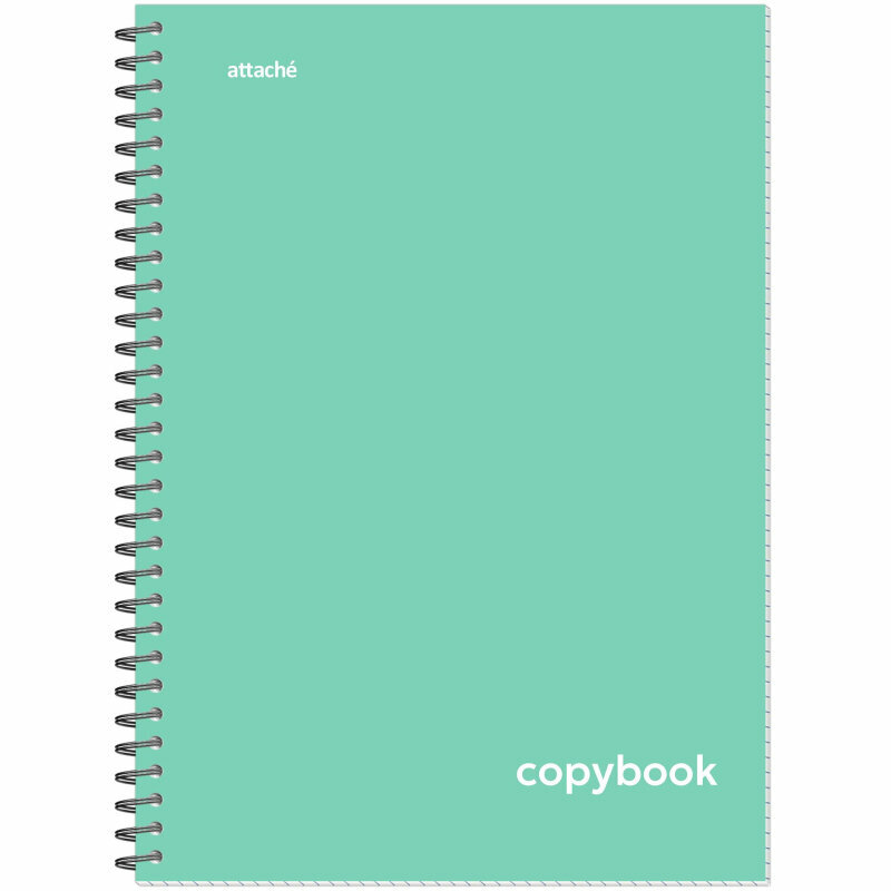 Бизнес-тетрадь Тетрадь Attache Акварель гребень картон А4 96 л, бирюза, 1561984