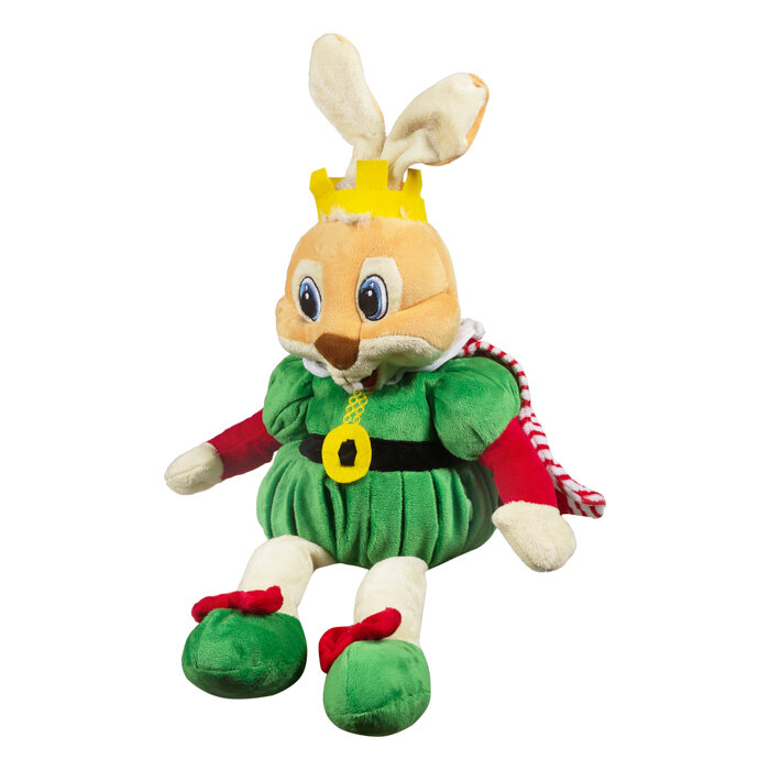 Мягкая игрушка-конфетница для подарков и конфет / Новогодняя упаковка 1800 г "Заяц-принц"