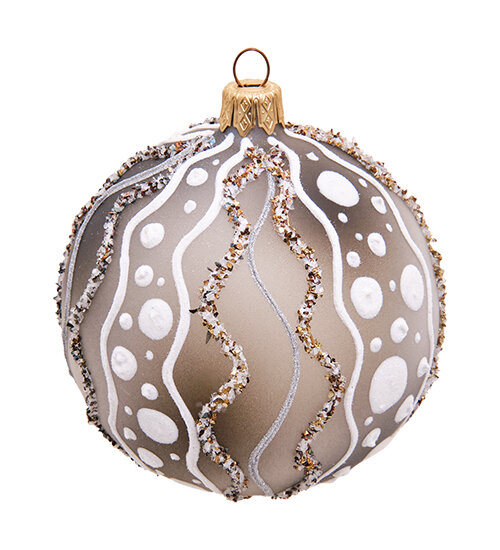 Елочное украшение Шар Новогодний серпантин 85 мм НФШ-1559 113-802908