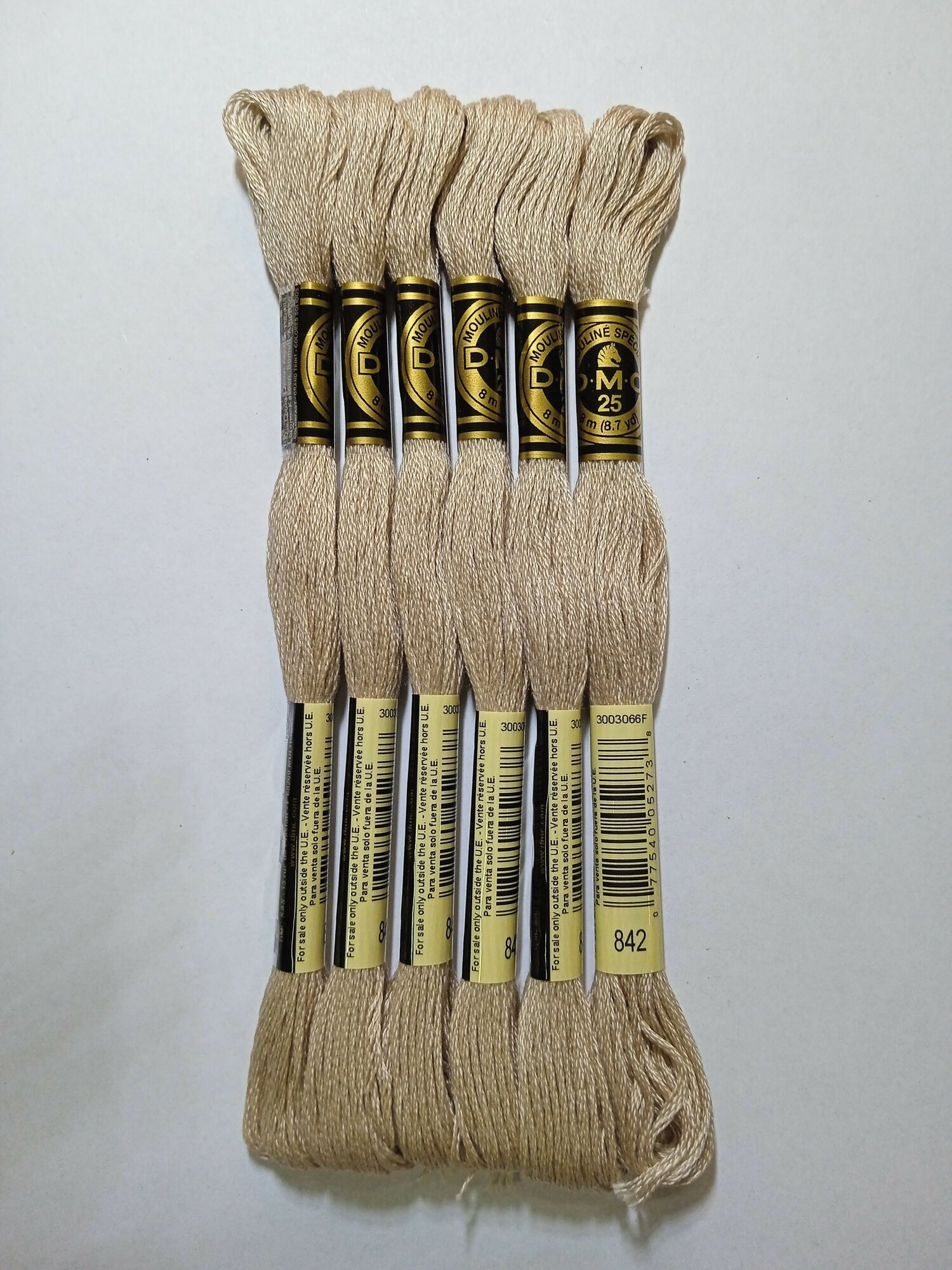 Набор ниток мулине, 8 м, 6 шт DMC-842_6