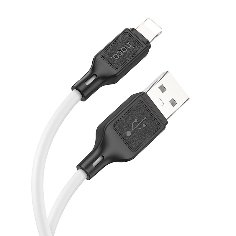 USB дата кабель Lightning, HOCO, X90, 1M, силиконовый, белый