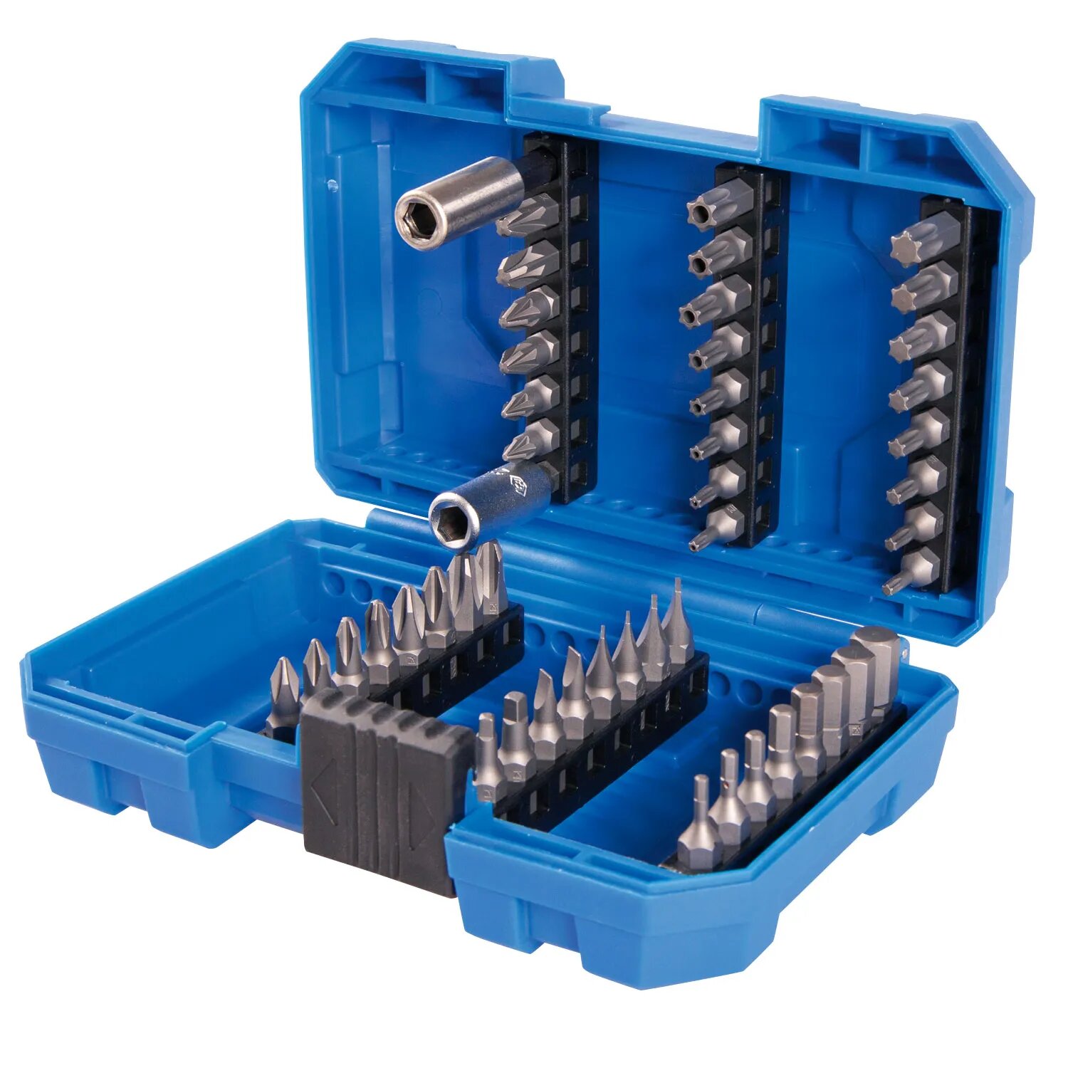 1049CQ Набор вставок (бит) 1/4", PH, PZ, Hex, Torx, Slotted, Square, 49 предметов KING TONY 1049CQ