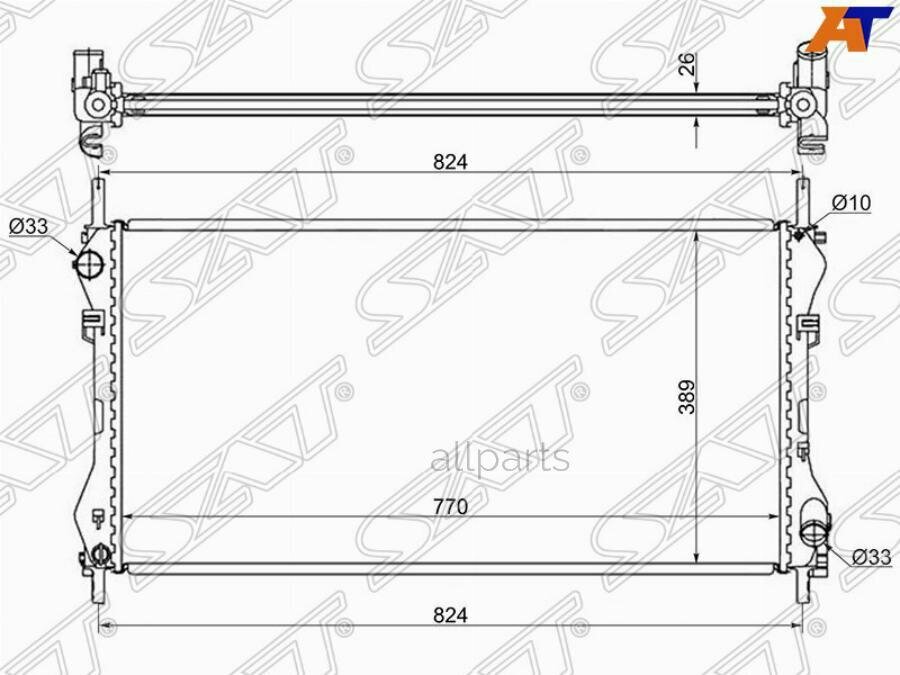 SAT FD0006 Радиатор Ford Transit 00-06