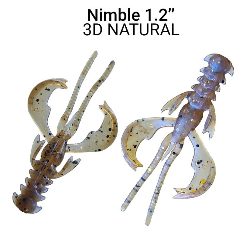 Силиконовые приманки Crazy Fish Nimble 1.2" 76-30-3d-5 чеснок