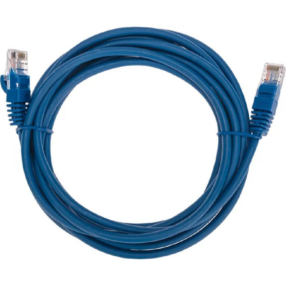 Патч-корд интернет кабель REXANT U/ UTP cat.5e RJ45 - RJ45 3 м Синий