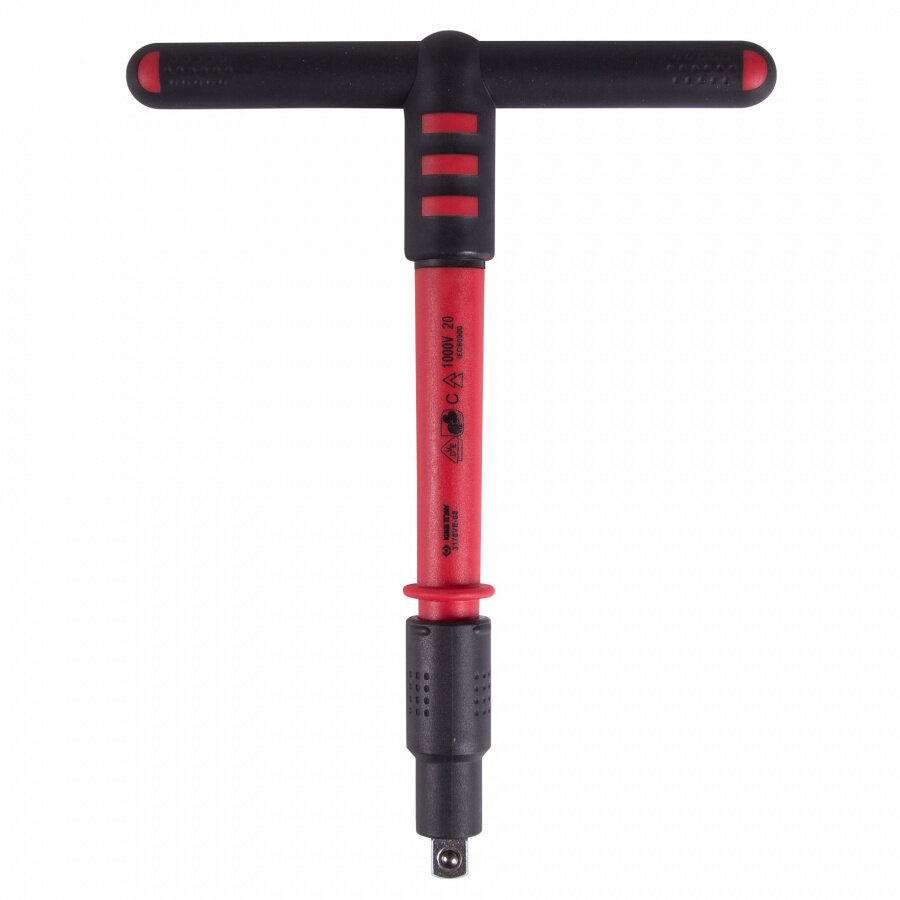 Вороток диэлектрический 3/8", 200 мм, Т-образный KING TONY 3178VE-08