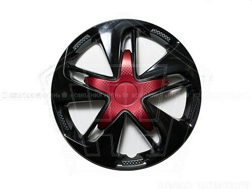Колпаки декоративные (на пруж.) r-15 "супер астра" микс бордово-черный, карбон (к-т 2 шт) (lw1533)