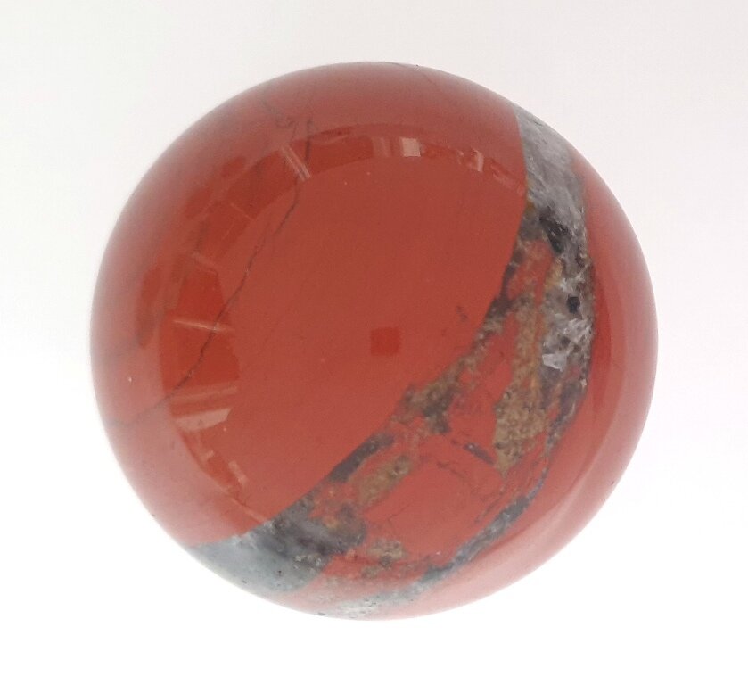 Шар из яшмы 30-34,9 мм, красный, природный камень минерал, Balance4life, яшма