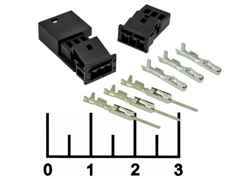Разъем 3pin в комплекте 1-968700-1/1355620-1