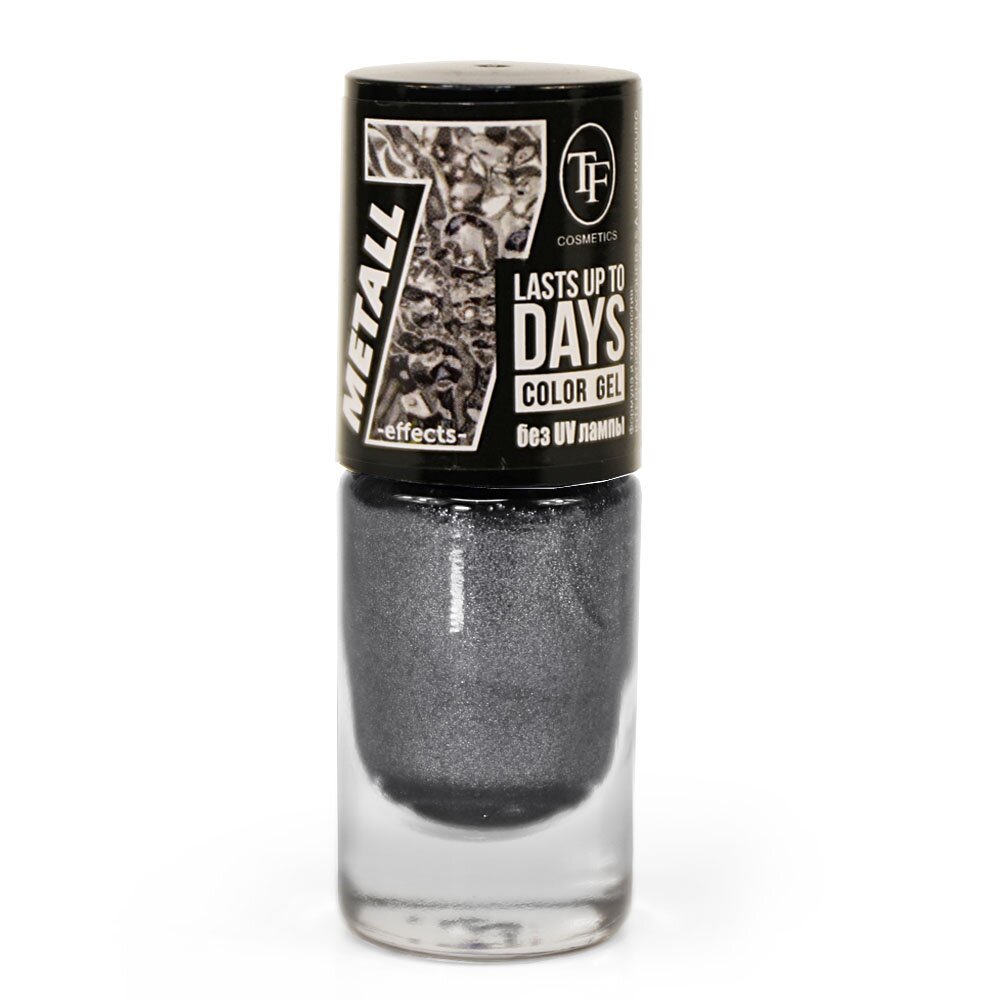Гель-лак для ногтей TF Cosmetics "Color Gel METALL" тон 346 "Чистое серебро", 8 мл