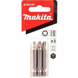 Набор бит MAKITA B-26191, 3шт, T20/T25/T30, 50 мм, E-form (MZ)