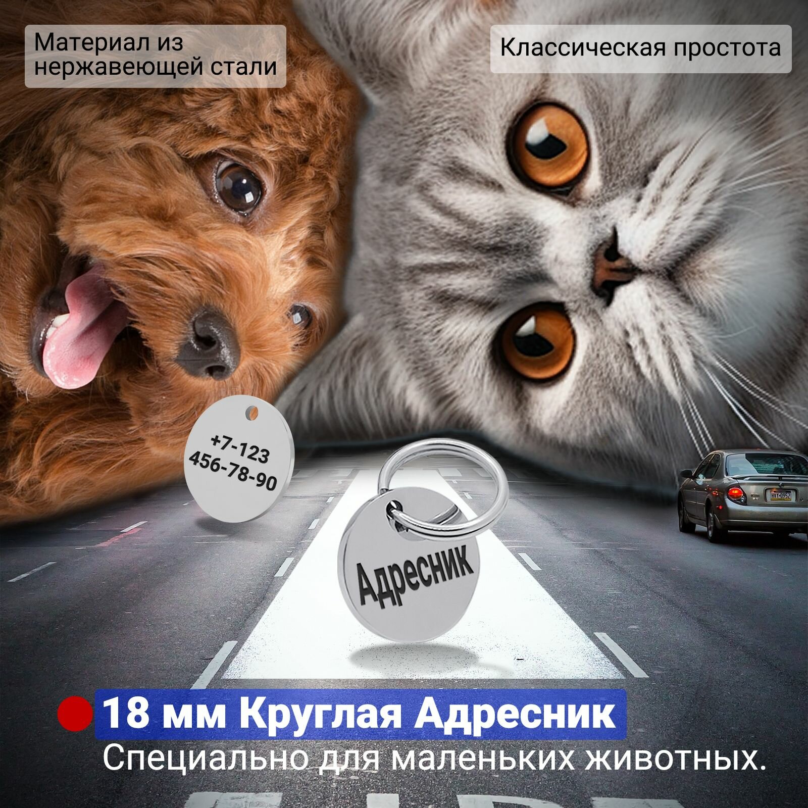 Собачьи Aдресники нержавеющая сталь, подарки для собак, индивидуальные имена и телефоны