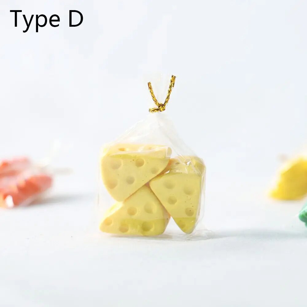 Сыр из смолы для кукольного домика 1:12, желтый, Type D