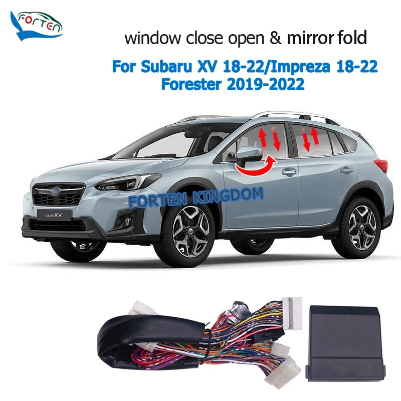 Автомобильный комплект для закрытия окон 2 на 2, комплект для открытия зеркала для Subaru XV 18-22/Impreza 18-22/Forester 19-22